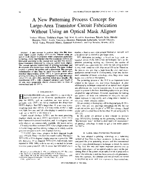 (PDF) A new patterning process concept for large-area transistor circuit fabrication without ...