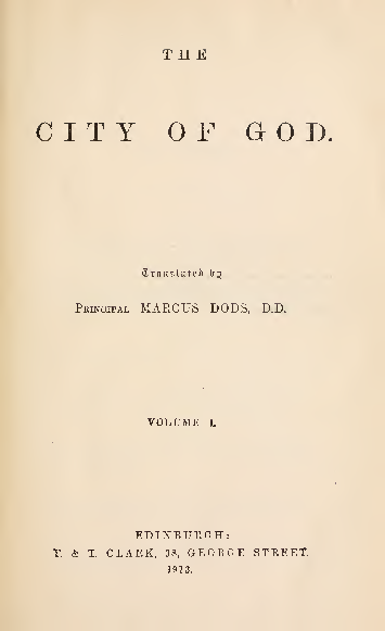 (PDF) The City of God by Saint Augustine