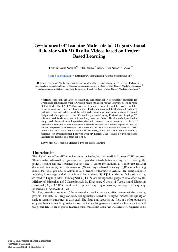 (PDF) Development of Teaching Materials for Organizational Behavior ...