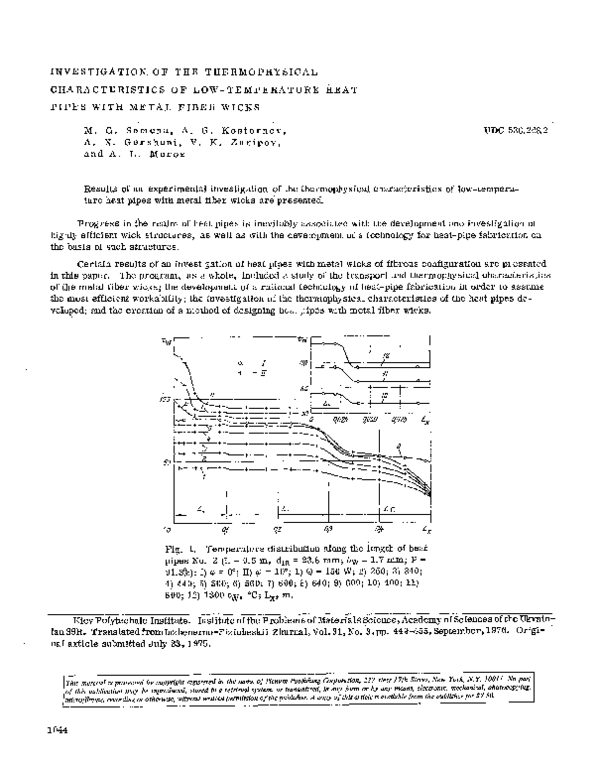 (PDF) Investigation of the thermophysical characteristics of low ...