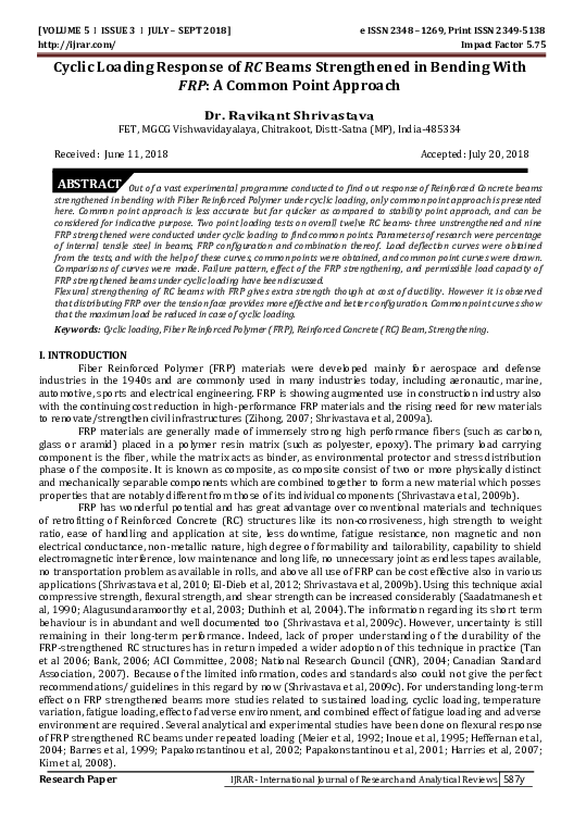 (PDF) Cyclic Loading of FRP-Strengthened RC Beams: Common Points Analysis