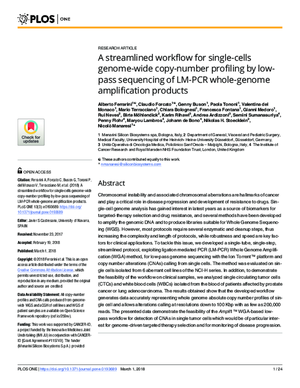 (PDF) A streamlined workflow for single-cells genome-wide copy-number ...