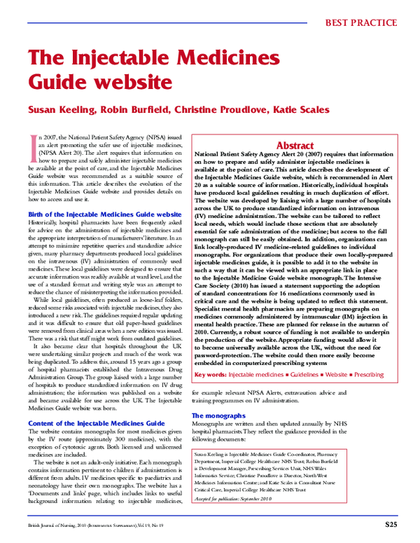 (PDF) The Injectable Medicines Guide website