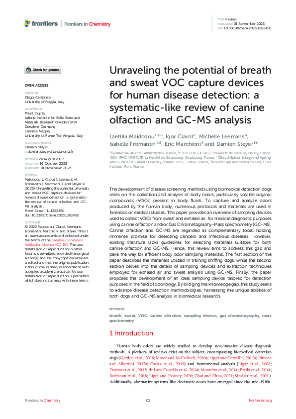 (PDF) Unraveling the potential of breath and sweat VOC capture devices ...