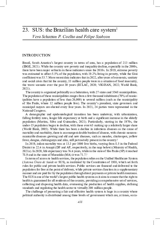 (PDF) SUS: the Brazilian health care system