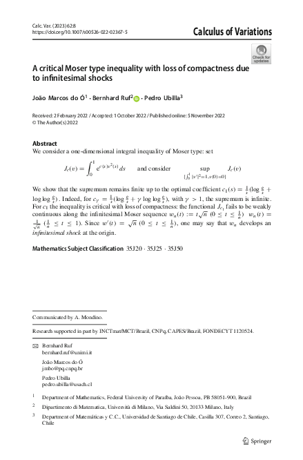 (PDF) A critical Moser type inequality with loss of compactness due to ...