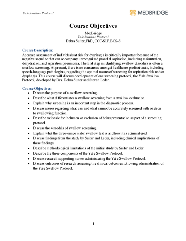 (PDF) The Yale Swallow Protocol