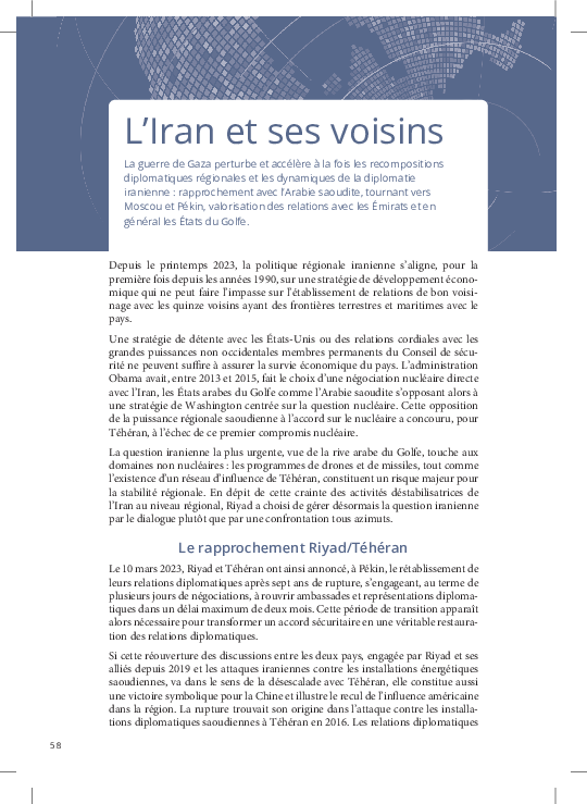 (PDF) L’Iran et ses voisins