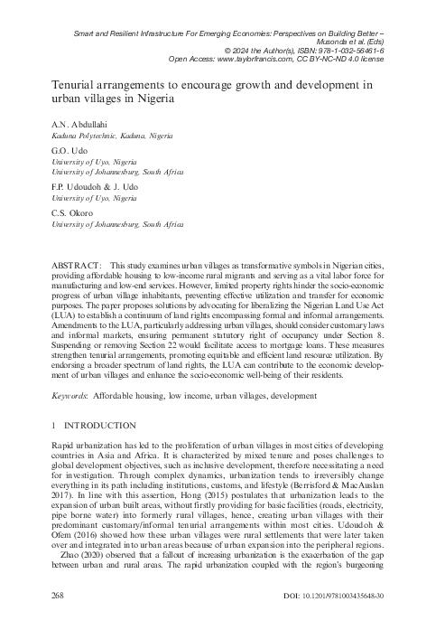 (PDF) Tenurial arrangements to encourage growth and development in ...