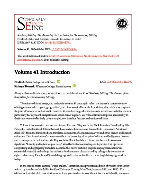 (PDF) Volume 41 Introduction