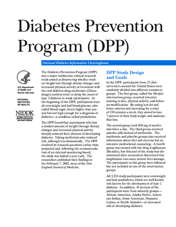 (PDF) Diabetes Prevention Program (DPP)