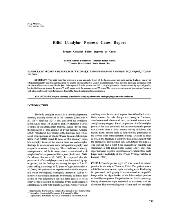 (PDF) Bifid Condylar Process: Cases Report