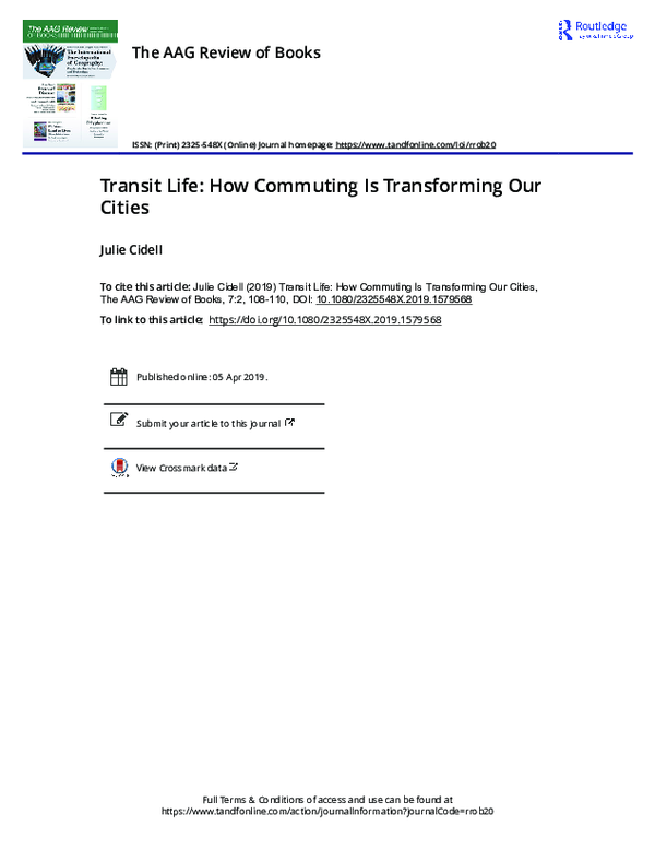 (PDF) Transit Life: How Commuting is Transforming Our Cities ...