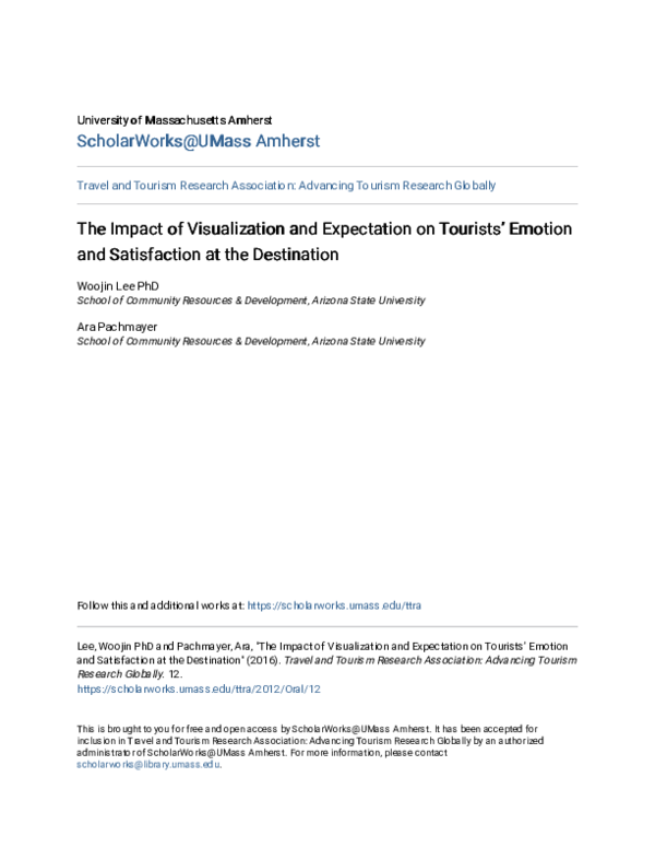 (PDF) The Impact of Visualization and Expectation on Tourists’ Emotion ...