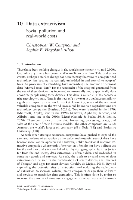 (PDF) Data extractivism