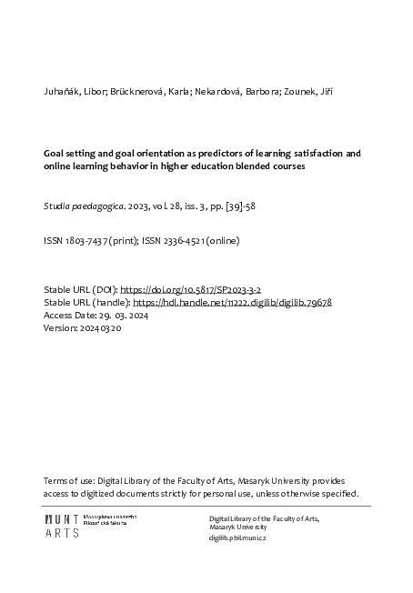 (PDF) Goal Setting and Goal Orientation as Predictors of Learning ...