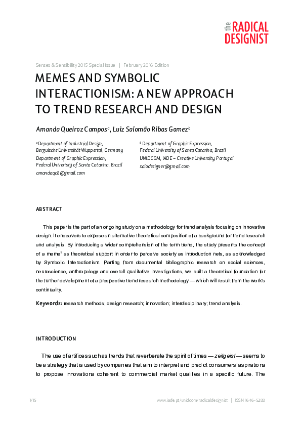 (PDF) Memes and Symbolic Interactionism : A New Approach to Trend ...