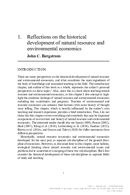 (PDF) Reflections on the historical development of natural resource and ...