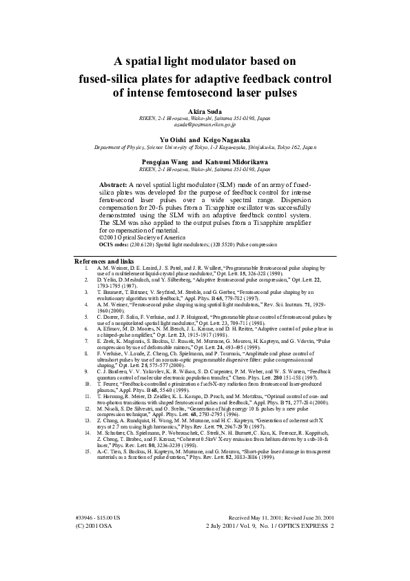 (PDF) A spatial light modulator based on fused-silica plates for ...