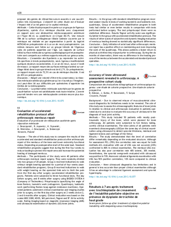 (PDF) Evaluation of accelerated rehabilitation protocol after ...