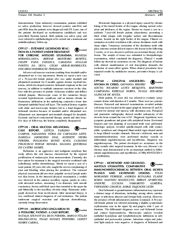(PDF) Lichenoid and Granulomatous Stomatitis: Comparative ...