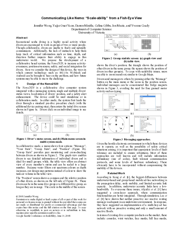 (PDF) Communicating Like Nemo: "Scale-ability" from a Fish-Eye View