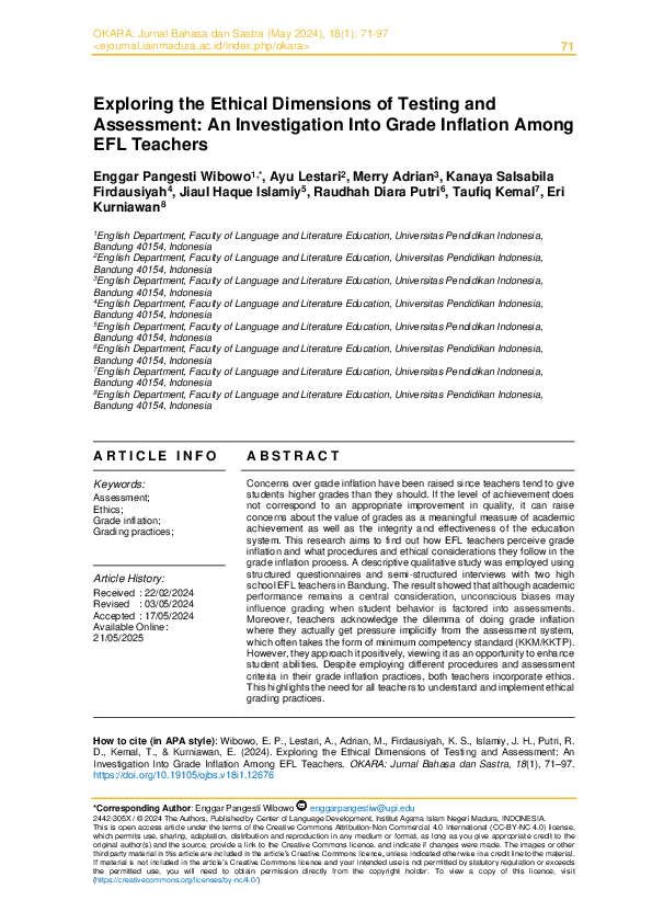 (PDF) Exploring the Ethical Dimensions of Testing and Assessment: An ...