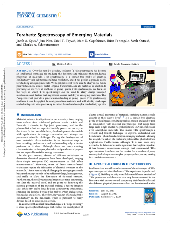(PDF) Terahertz Spectroscopy of Emerging Materials