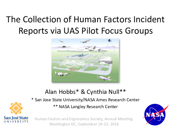 (PDF) The Collection of Human Factors Incident Reports via UAS Pilot ...