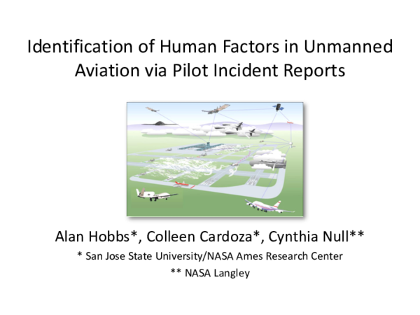 (PDF) Identification of Human Factors in Unmanned Aviation Via Pilot ...