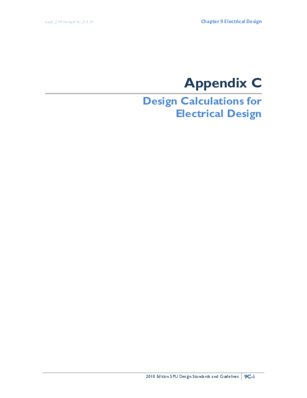 (PDF) Design Calculations for Electrical Design