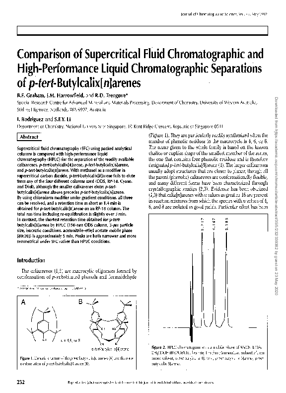 (PDF) Comparison of Supercritical Fluid Chromatographic and High-Performance Liquid ...