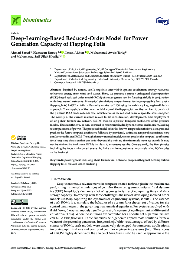 (PDF) Deep-Learning-Based Reduced-Order Model for Power Generation ...