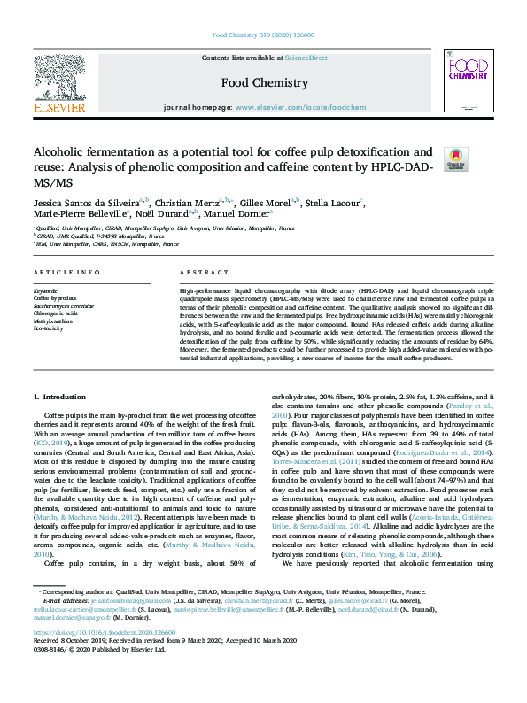 (PDF) Alcoholic fermentation as a potential tool for coffee pulp ...