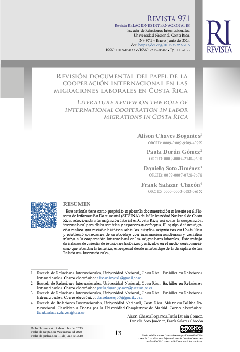 (PDF) Revisión documental del papel de la cooperación internacional en ...