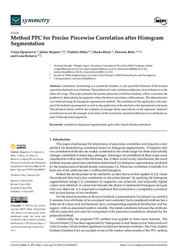 (PDF) Method PPC for Precise Piecewise Correlation after Histogram ...