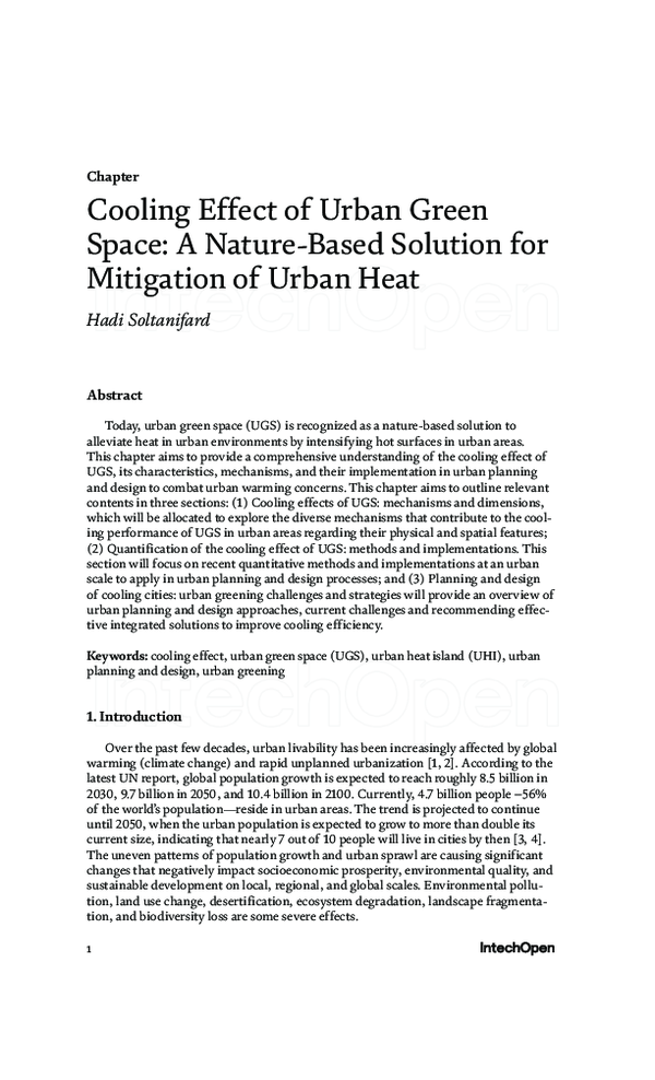 (PDF) Cooling Effect of Urban Green Space: A Nature-Based Solution for ...