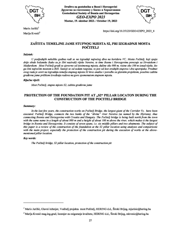 (PDF) Protection of the Foundation Pit at the S2 Pillar Location During ...