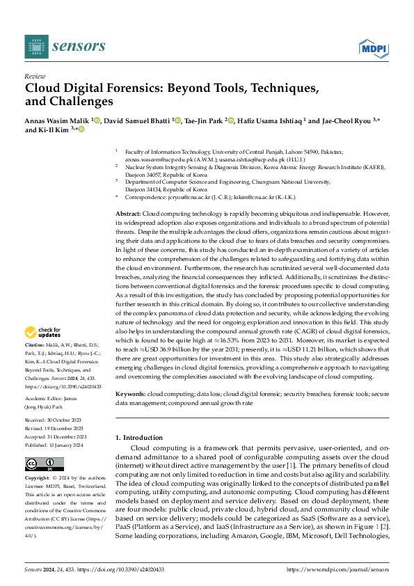 (PDF) Cloud Digital Forensics: Beyond Tools, Techniques, and Challenges | David Bhatti ...