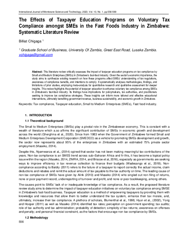(PDF) The Effects of Taxpayer Education Programs on Voluntary Tax ...