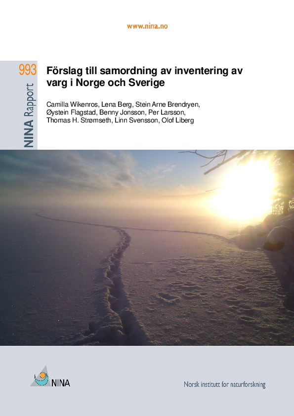 (PDF) Förslag till samordning av inventering av varg i Norge och Sverige