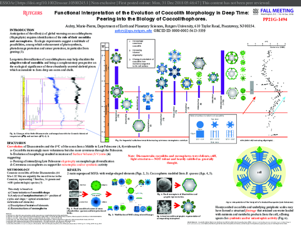 (PDF) Functional Interpretation of the Evolution of Coccolith ...