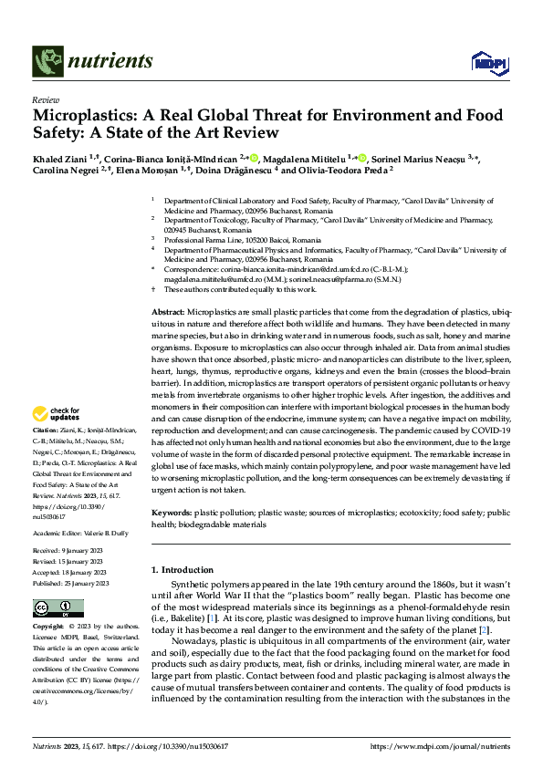 (PDF) Microplastics: A Real Global Threat for Environment and Food ...