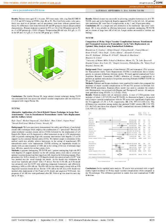 (PDF) TCT-785 Comparison of 30-day Major Vascular Complications between ...