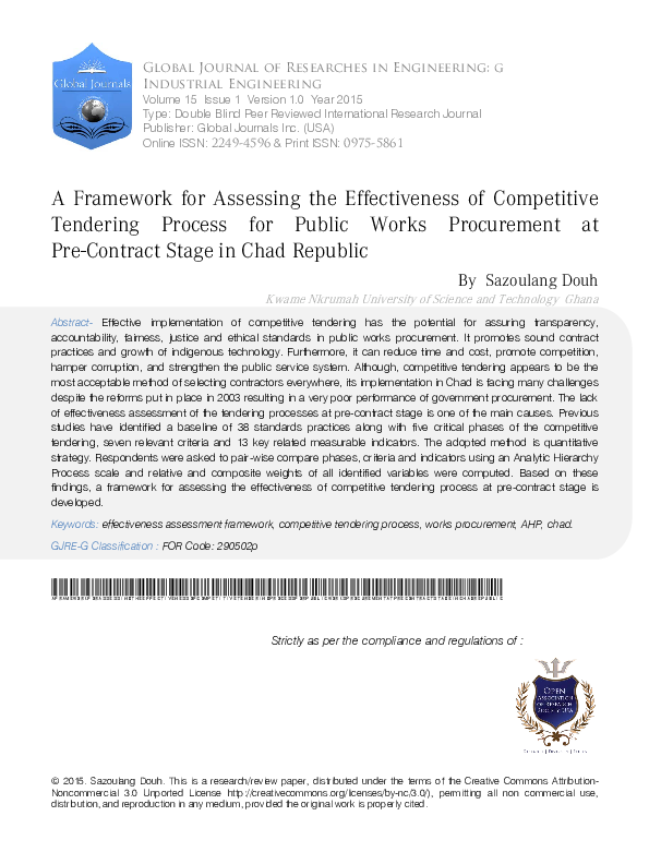 (PDF) Framework for Assessing the Effectiveness of Competitive ...