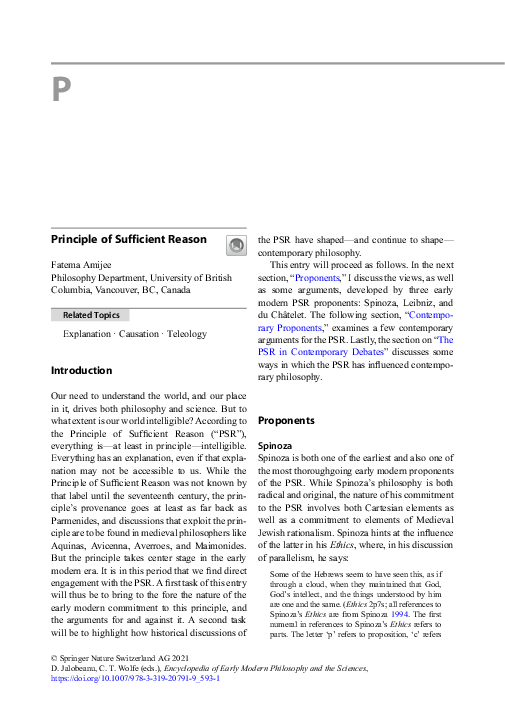 (PDF) Principle of Sufficient Reason