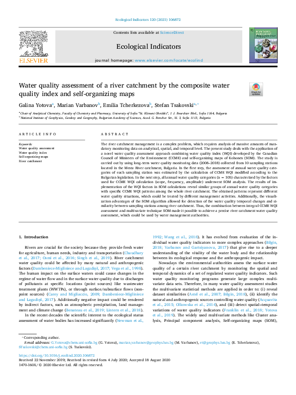 (PDF) Water quality assessment of a river catchment by the composite ...