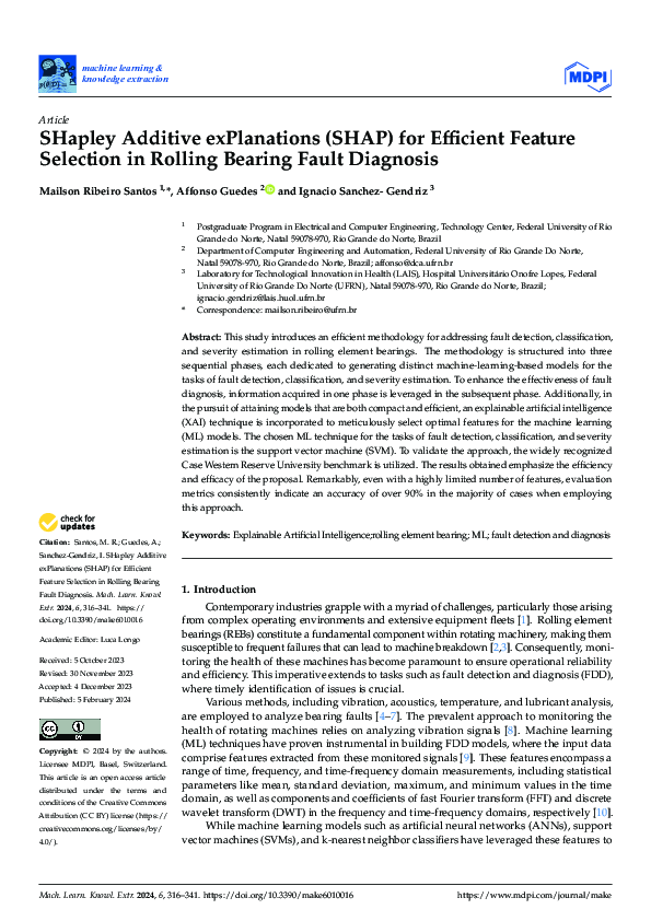 (PDF) SHapley Additive exPlanations (SHAP) for Efficient Feature Selection in Rolling Bearing ...