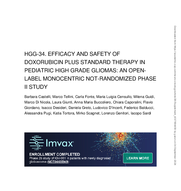 (PDF) HGG-34. Efficacy and Safety of Doxorubicin Plus Standard Therapy ...
