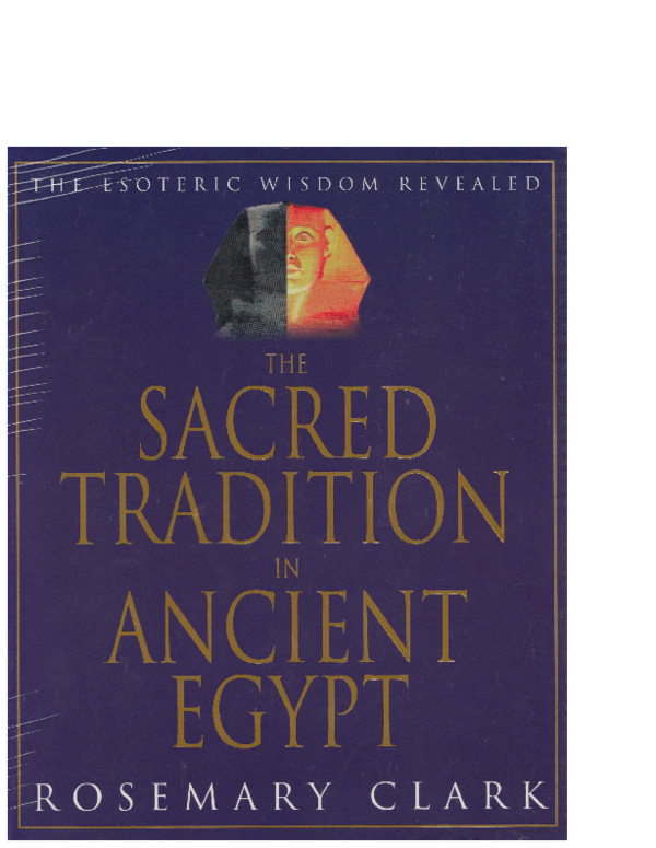 (PDF) The Sacred Tradition in Ancient Egypt